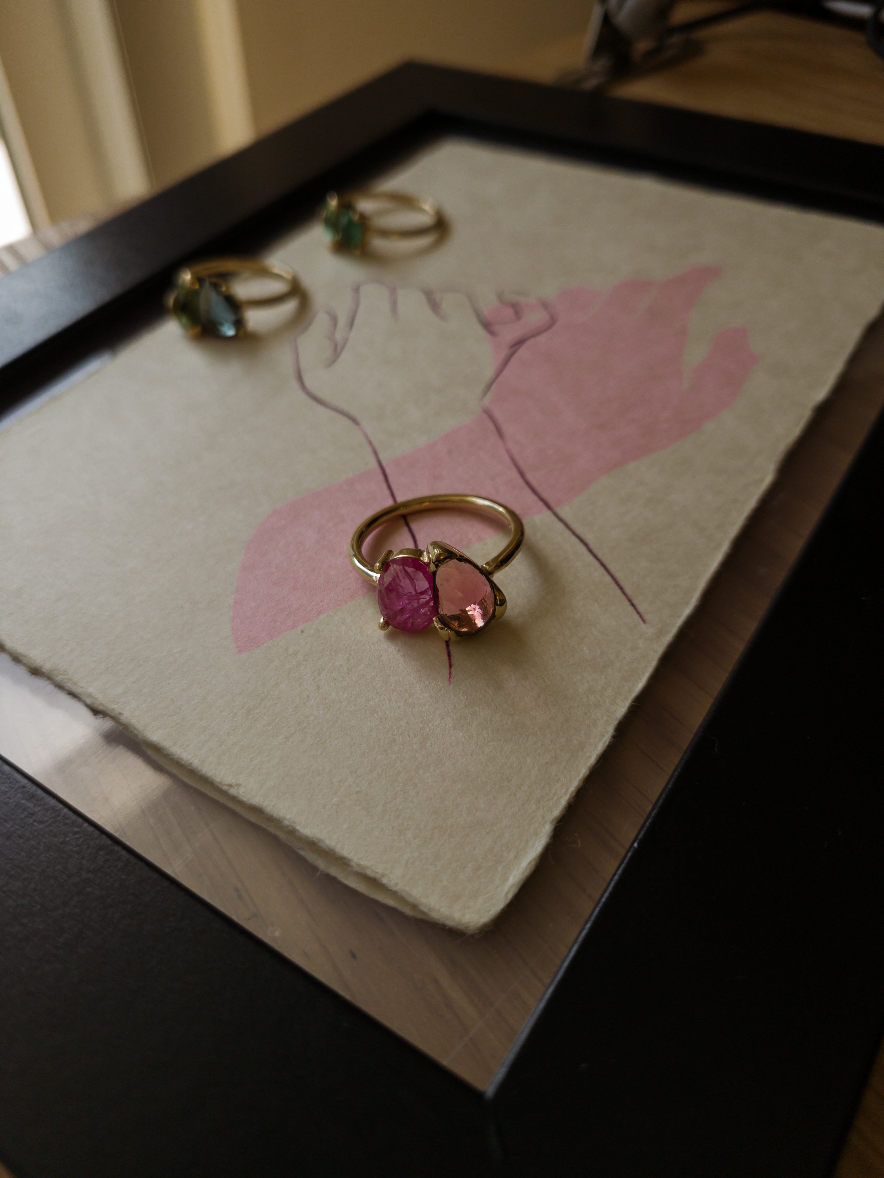 ORGANIC PAIRS || TOURMALINE : RUBY : EMERALD : TOPAZ – Larnau Treasures